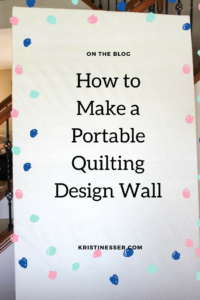 How to Make an Inexpensive and Portable Quilting Design Wall - Simple ...