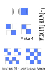 Hand Pieced QAL: Four Patch Block (Block 1) - Simple Handmade. Everyday